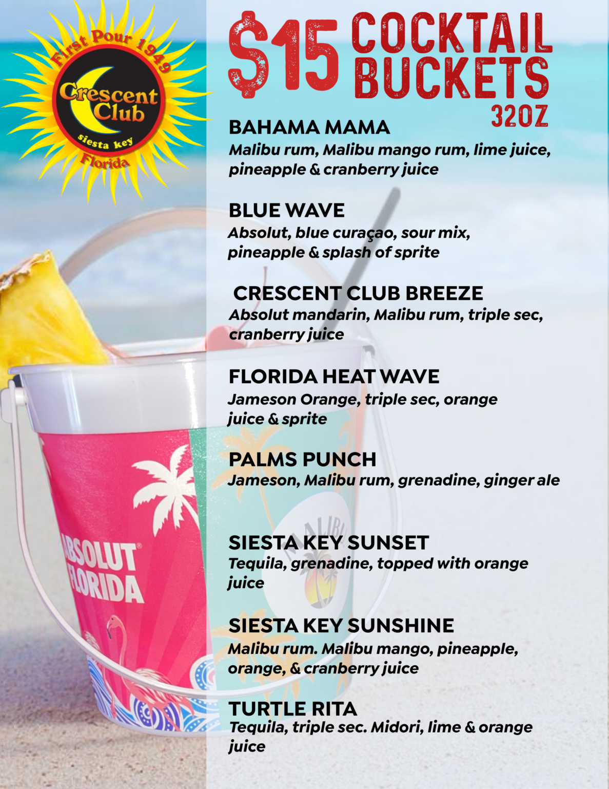 MENUS – Crescent Club